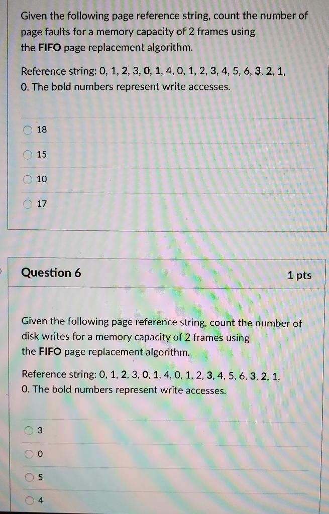 Solved Given the following page reference string, count the | Chegg.com