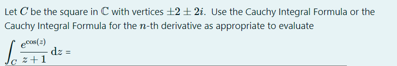 Solved Let C be the square in C with vertices ±2±2i. Use the | Chegg.com