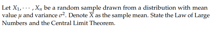 Solved Let X1,⋯,Xn be a random sample drawn from a | Chegg.com