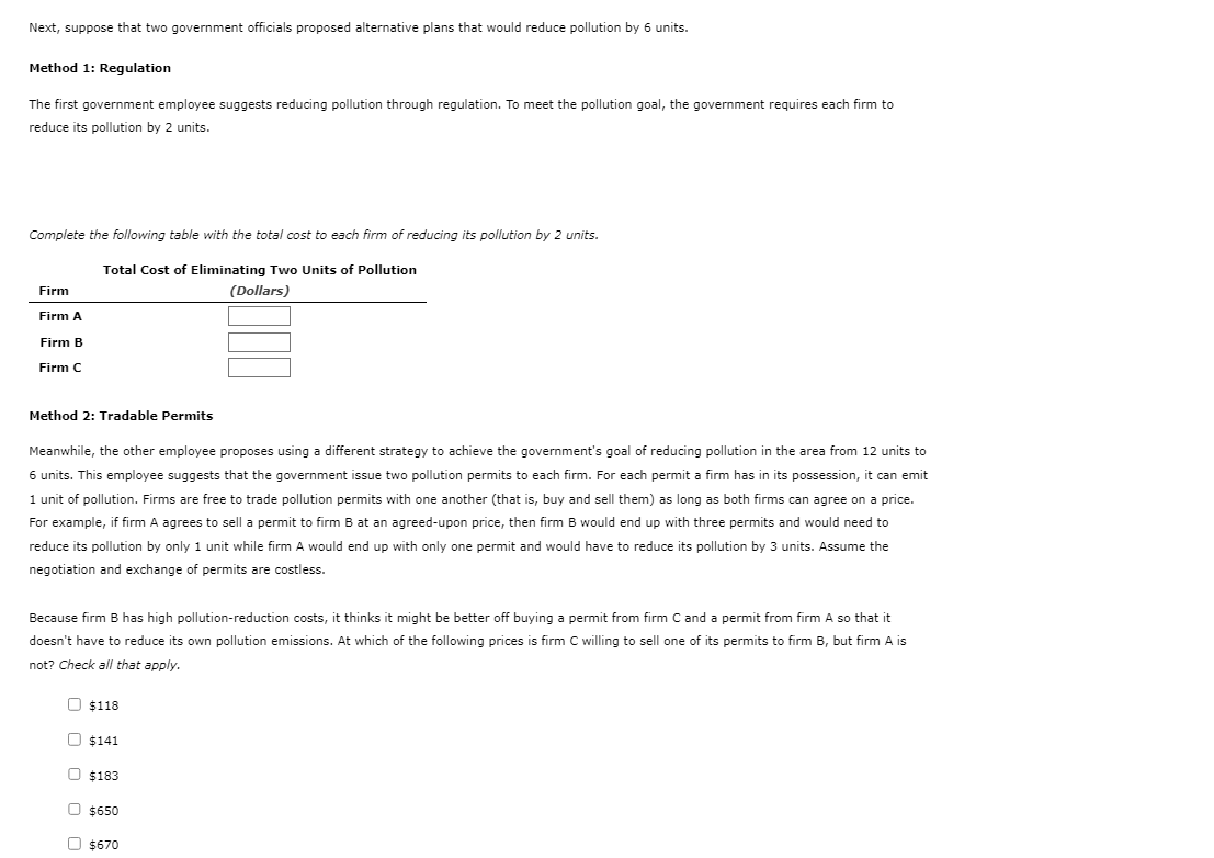 Solved 5. Correcting for negative externalities - Regulation | Chegg.com