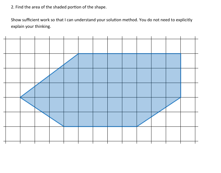 Solved Find the area of the shaded portion of the shape.Show | Chegg.com