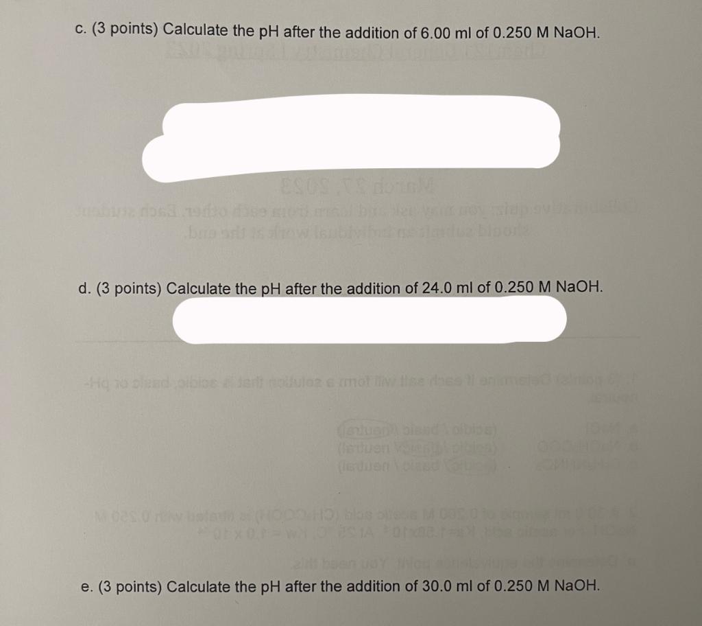 2. A 30.0ml sample of 0.200M acetic acid (CH3COOH) is | Chegg.com