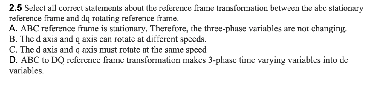 Solved 2.5 Select all correct statements about the reference | Chegg.com