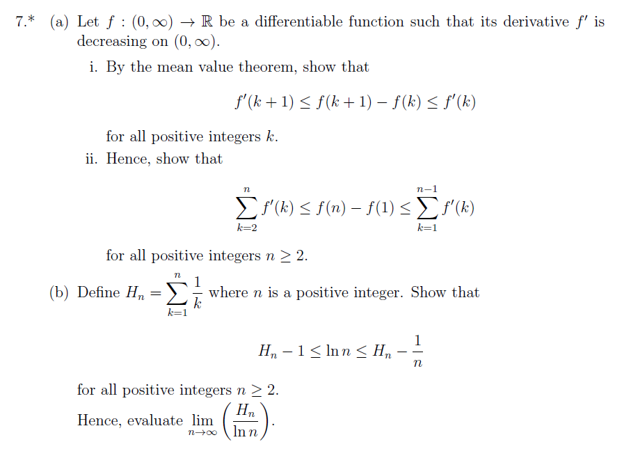 Solved A Let F 0 ∞ →r Be A Differentiable Function Such