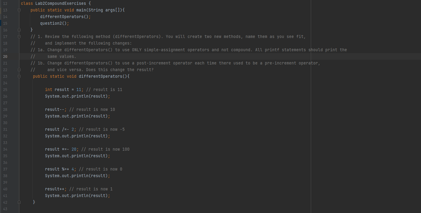 Solved 8 9 // // Directions: Implement the following methods | Chegg.com