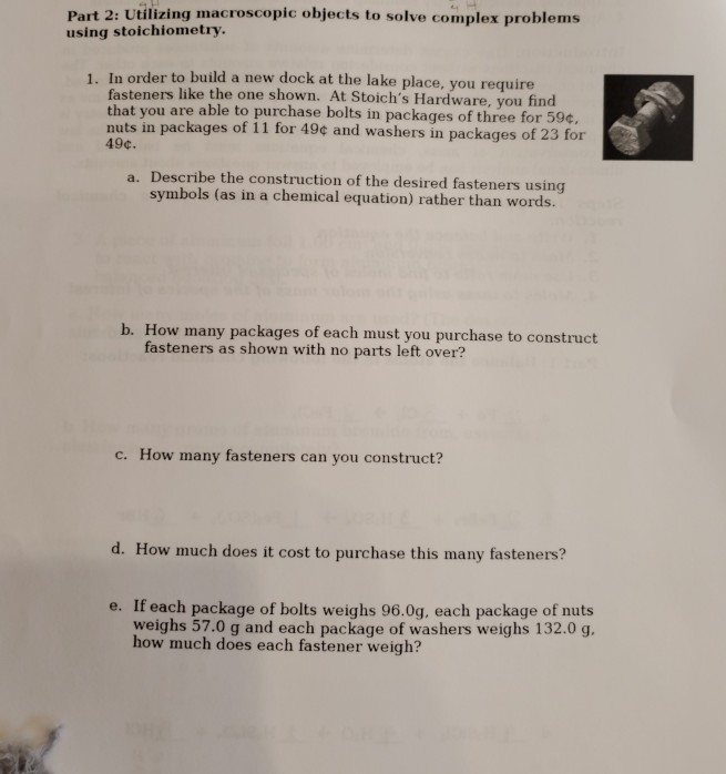 Solved Part 2: Utilizing macroscopic objects to solve | Chegg.com