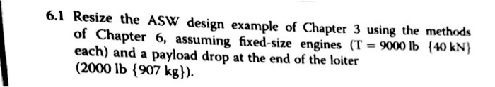 Solved Resize the ASW design example of Chapter 3 using the | Chegg.com