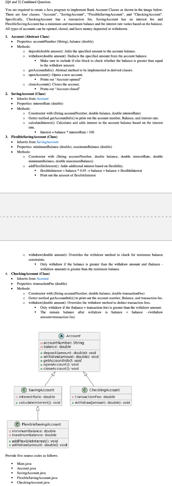 Solved [Q4 ﻿and 5] ﻿Combined Question.You are required to | Chegg.com