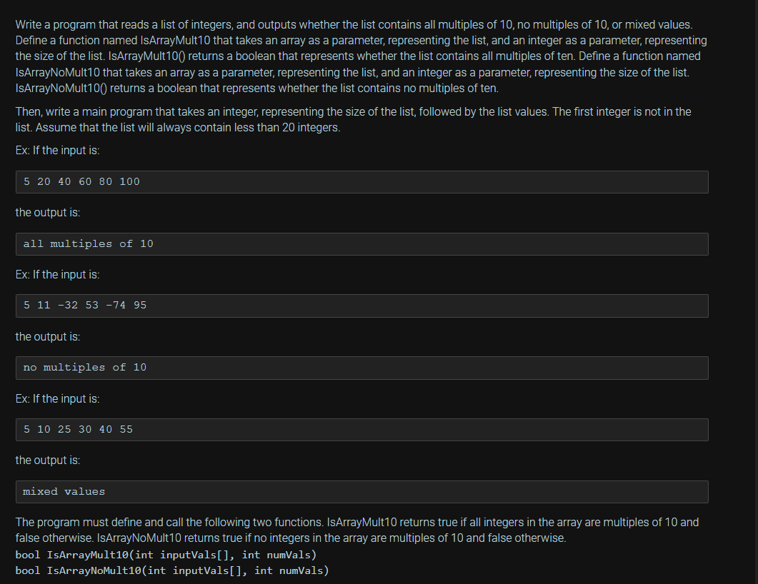 Solved Write a program that reads a list of integers, and | Chegg.com