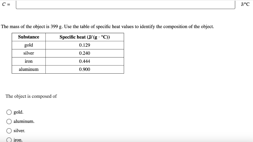 Solved The temperature of an object increases by 38.1 °C38.1 | Chegg.com