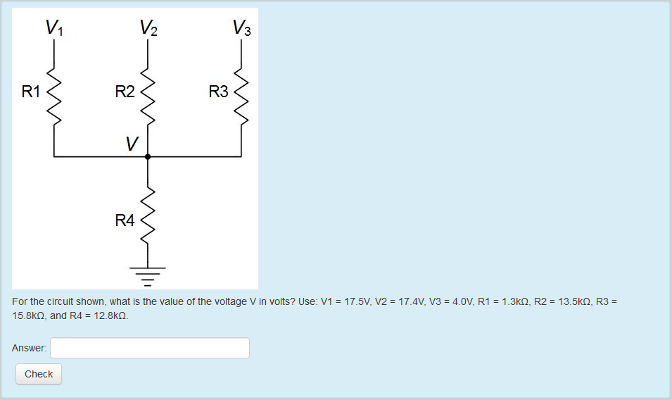 Solved V3 2 R1 R2 R3 R4 For the circuit shown, what is the | Chegg.com
