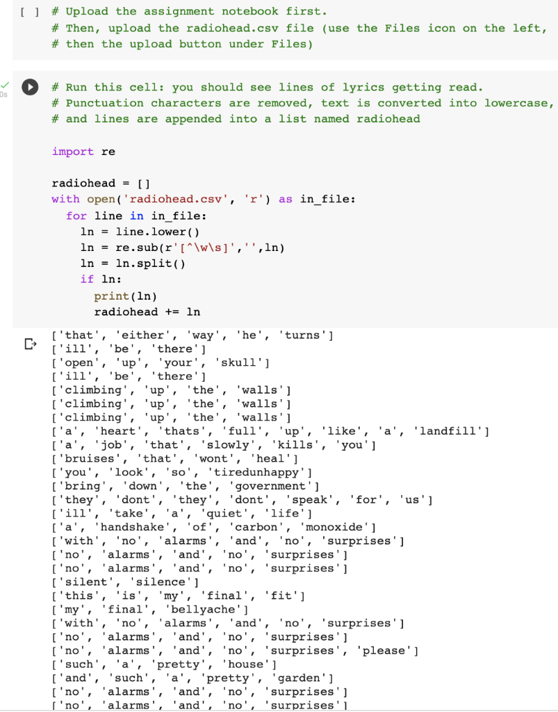 Solved [] # Upload the assignment notebook first. # Then, | Chegg.com