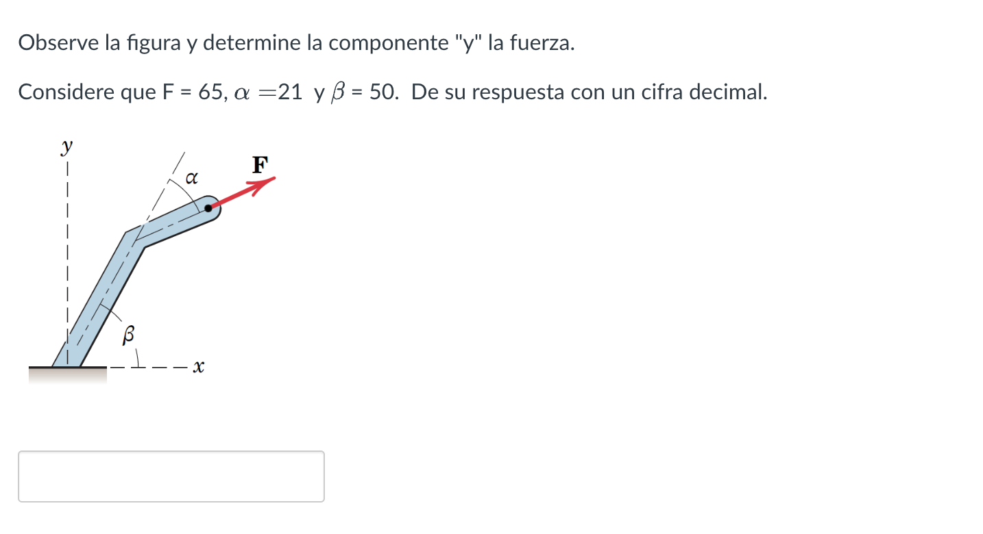 Solved Observe la figura y determine la componente "y" la | Chegg.com