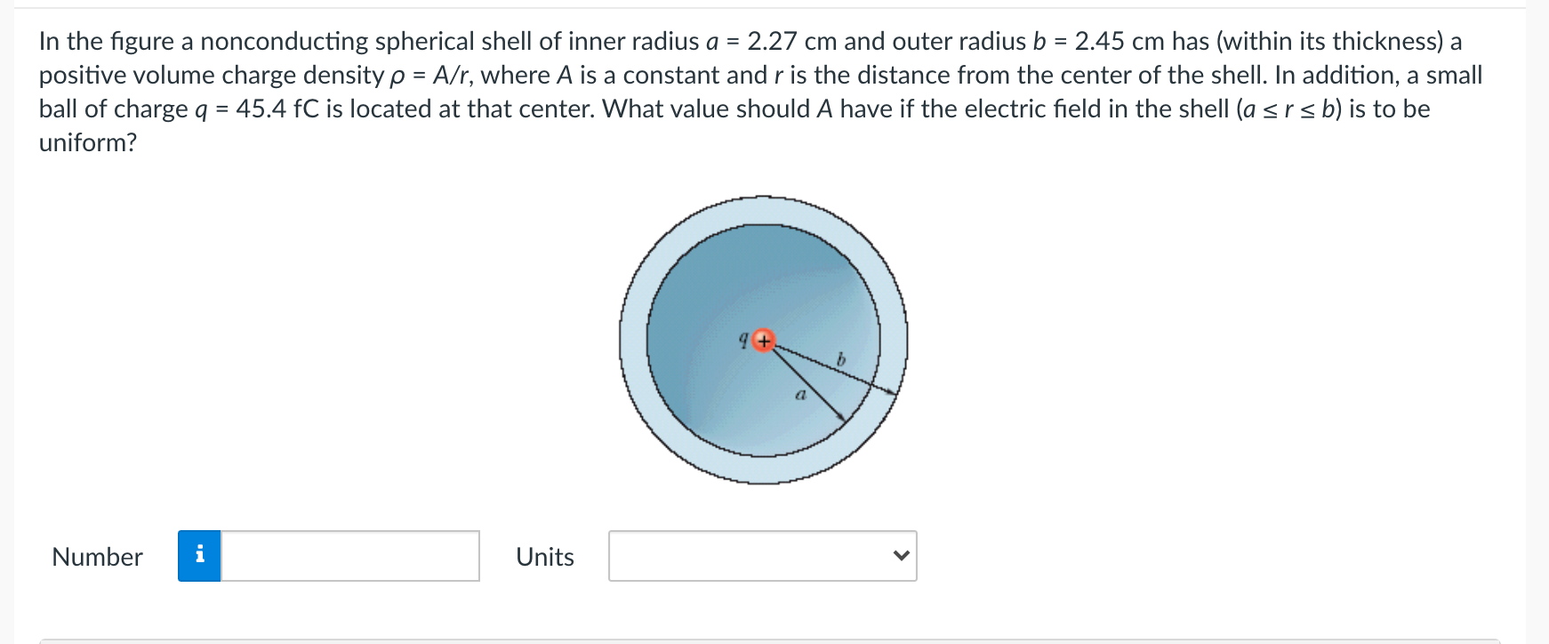 Solved A solid nonconducting sphere of radius R = 5.4 cm has | Chegg.com