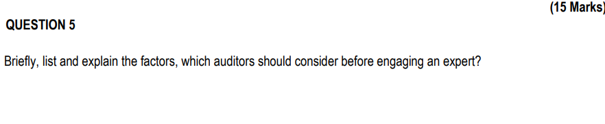 Solved QUESTION 5 (15 Marks) Briefly, list and explain the | Chegg.com