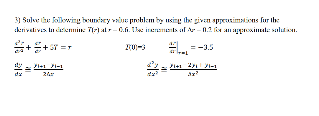 Solved 3) Solve the following boundary value problem by | Chegg.com