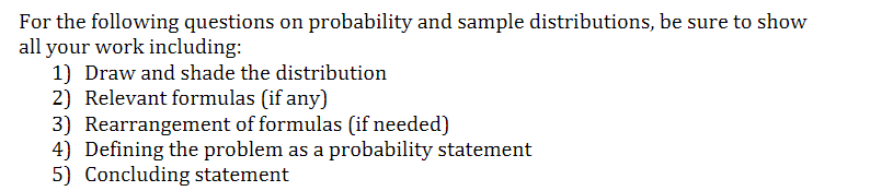 Solved For the following questions on probability and sample | Chegg.com