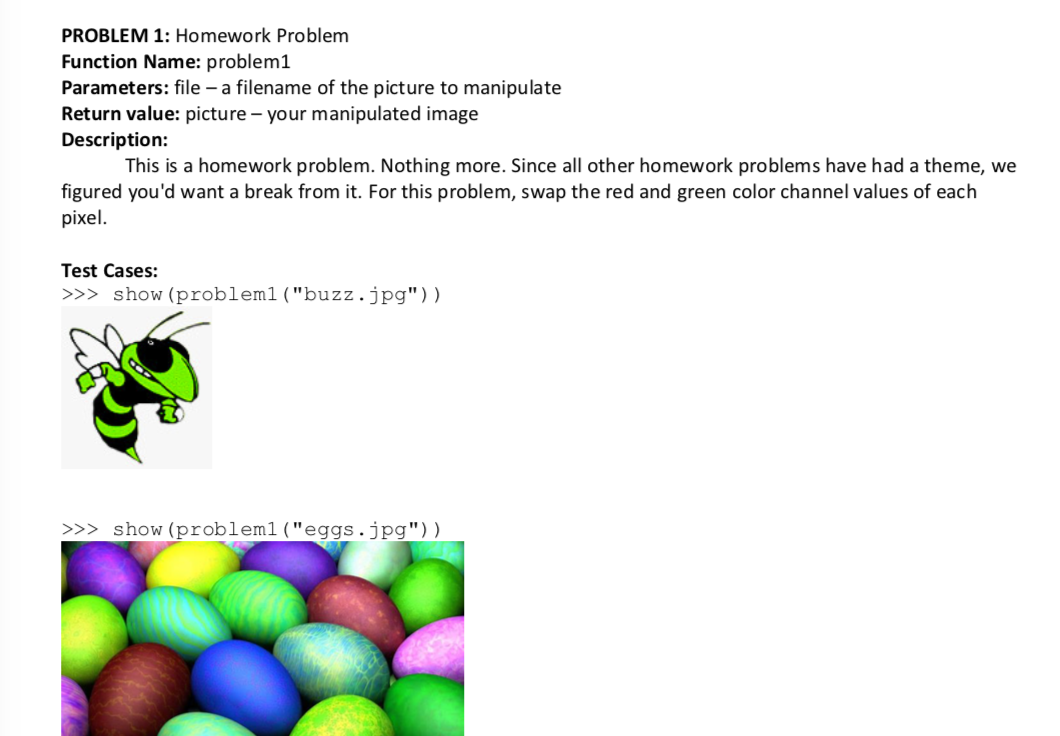 Solved PROBLEM 1: Homework Problem Function Name: problem1 | Chegg.com