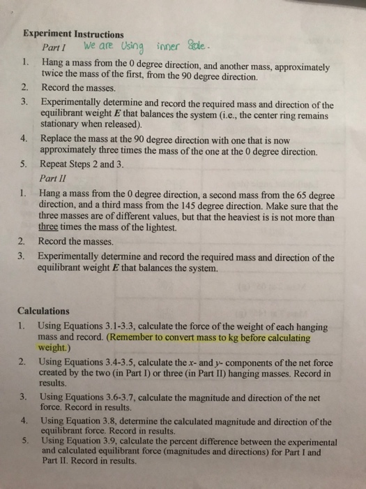 Solved Vectors Experiment Physics