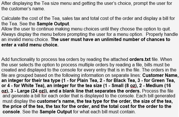 Solved Code: C # , PLEASE C SHARP ONLY. ALL MENUS LOOP | Chegg.com