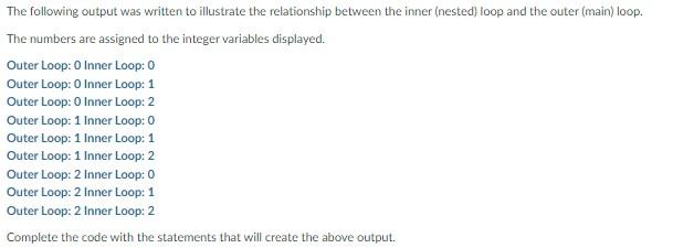 Solved The following output was written to illustrate the | Chegg.com