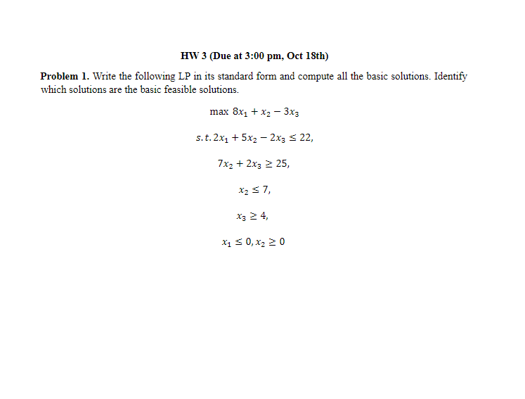 Solved Solve this problem using Operation Research 1 | Chegg.com