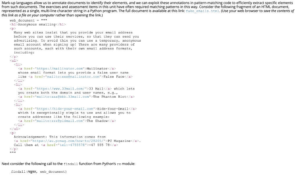 Mark Up Languages Allow Us To Annotate Documents To