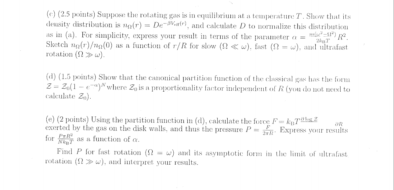 Consider a non-interacting classical two-dimensional | Chegg.com