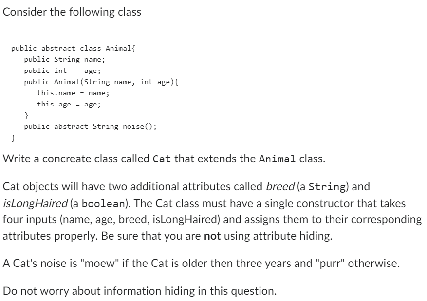 Solved Consider the following class public abstract class | Chegg.com Solved Consider the following class public abstract class | Chegg.com