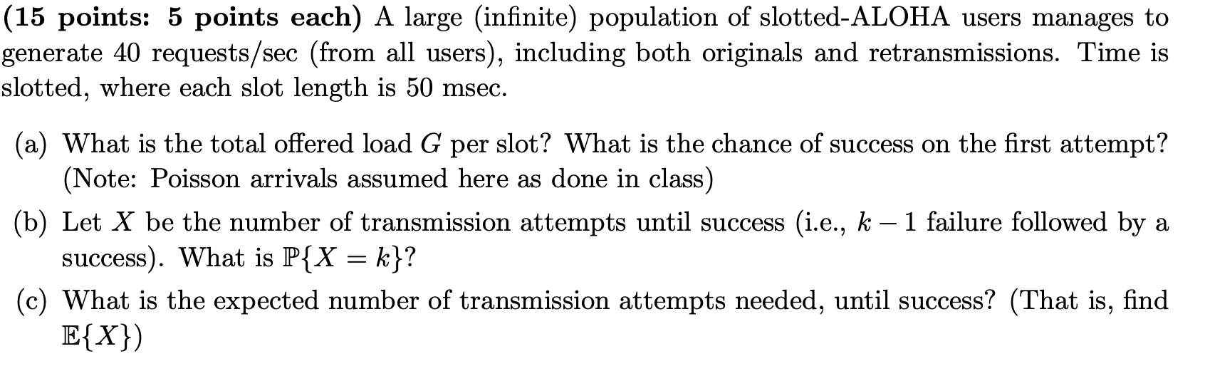 Solved (15 points: 5 points each) A large (infinite) | Chegg.com Solved (15 points: 5 points each) A large (infinite) | Chegg.com