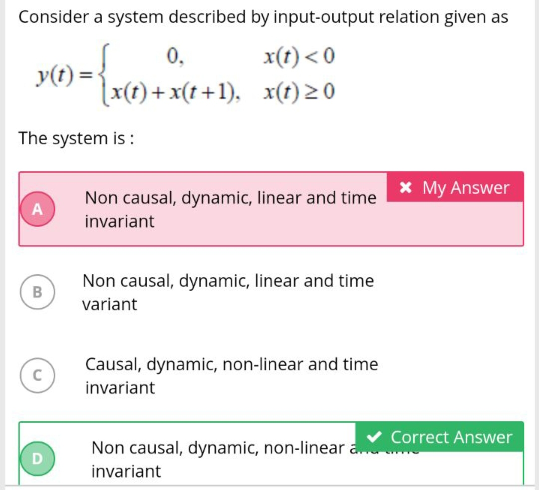 Solved Consider A System Described By Input Output Relation 2959