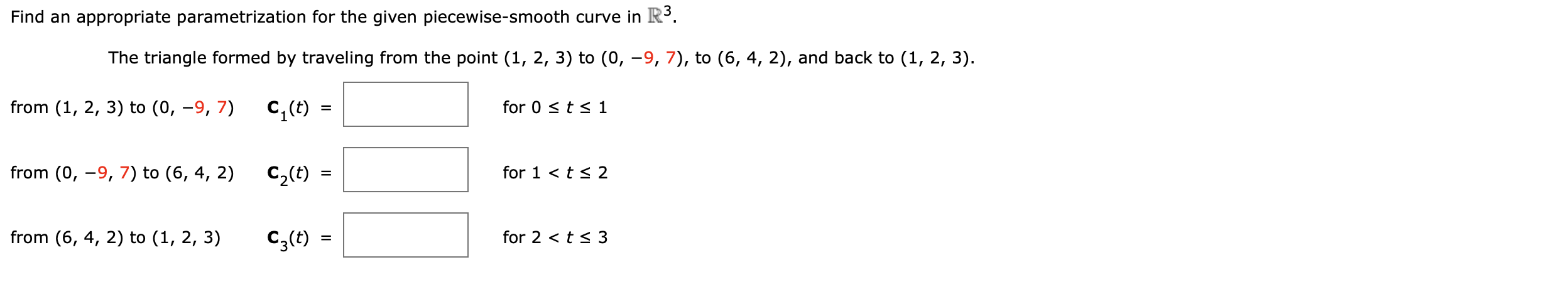 Solved Find An Appropriate Parametrization For The Given
