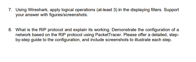 Solved Using Wireshark, apply logical operations (at-least | Chegg.com