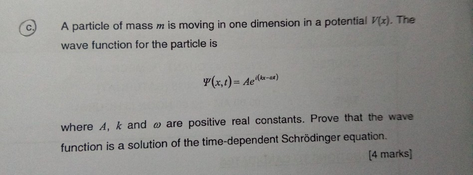 Solved A particle of mass m is moving in one dimension in a | Chegg.com