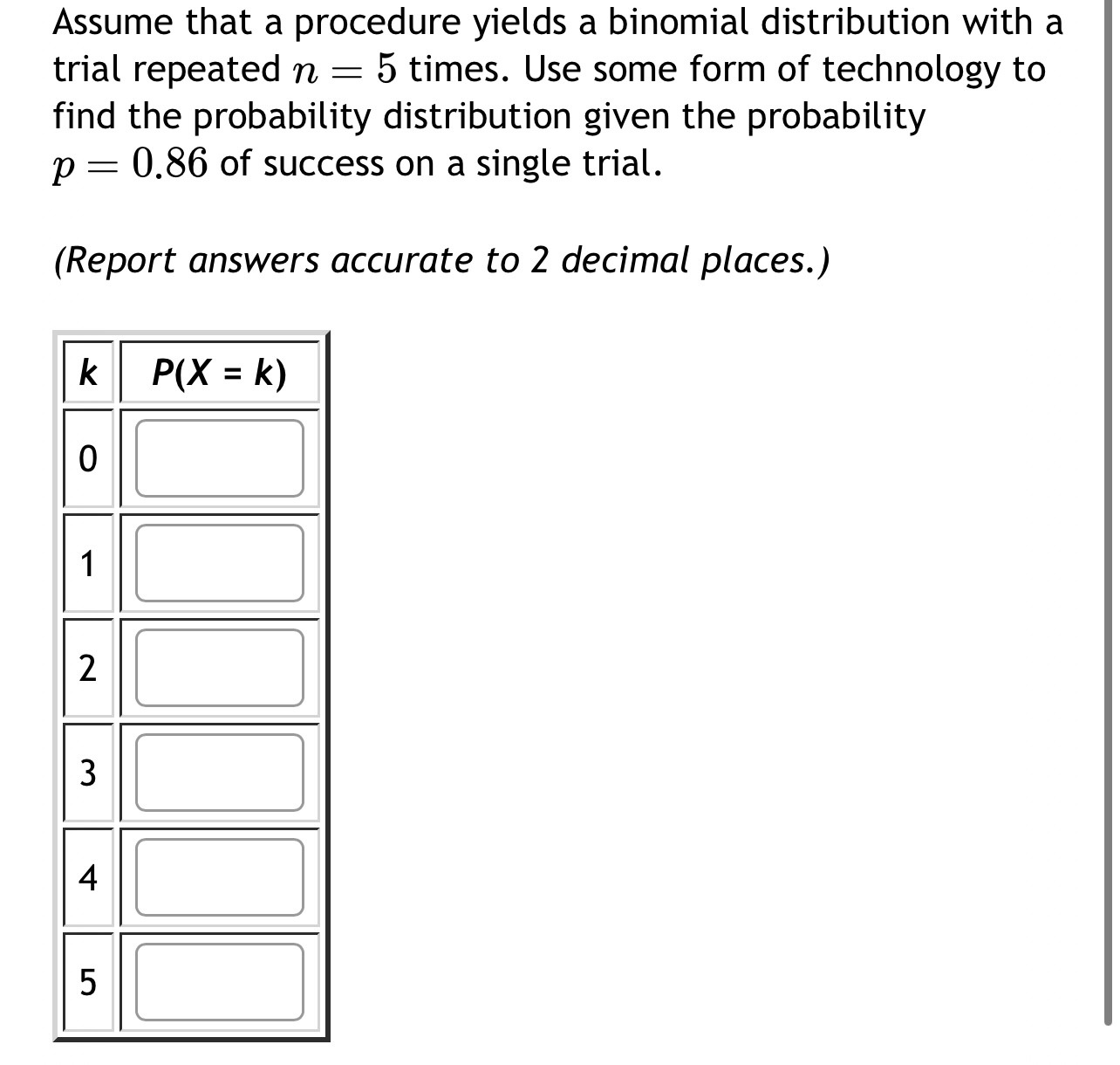 Solved Assume that a procedure yields a binomial | Chegg.com