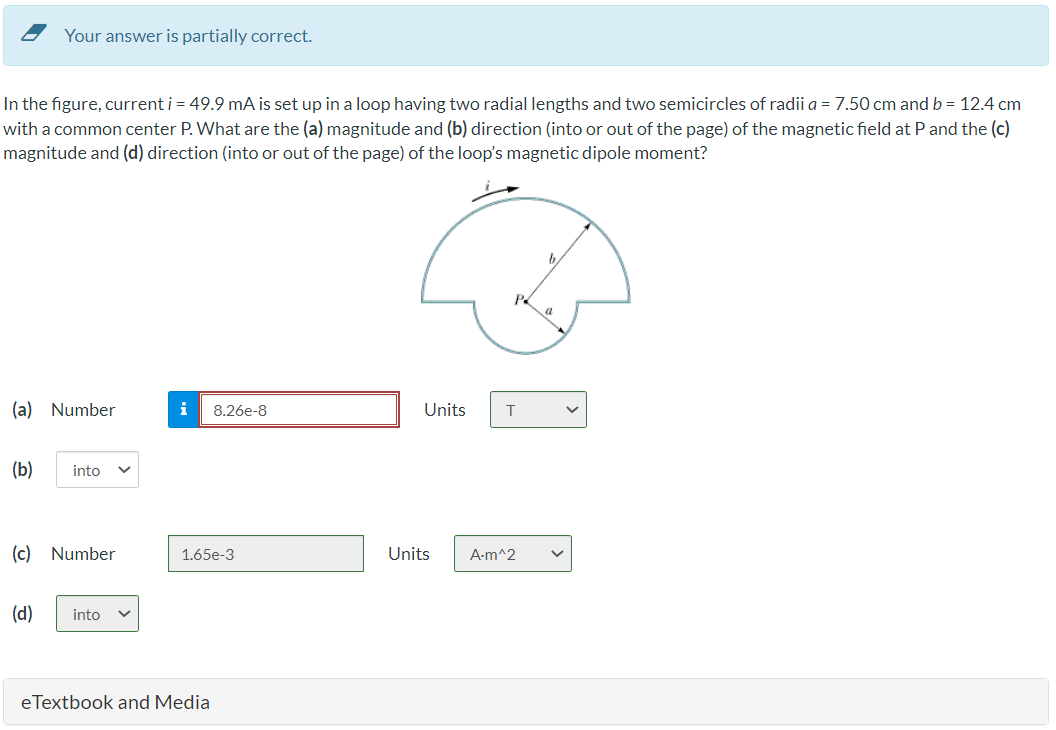 Solved Your answer is partially correct. In the figure, | Chegg.com