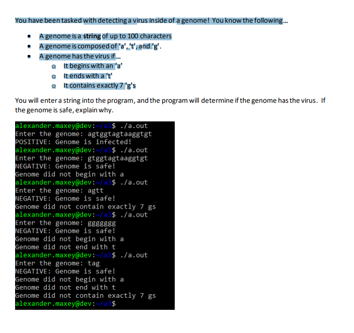 Solved You have been tasked with detecting a virus inside of | Chegg.com
