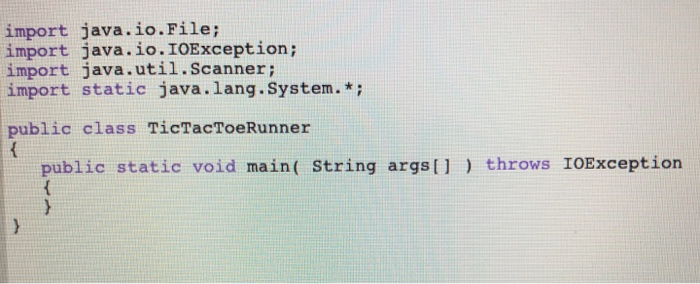 Solved Read in the values for a tic tac toe game and | Chegg.com