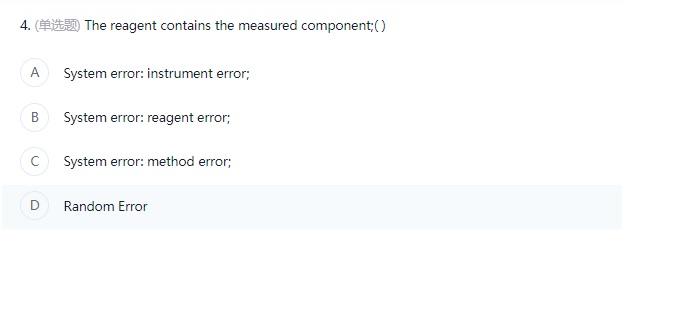 Solved 4. WŁD The reagent contains the measured component:( | Chegg.com