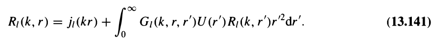Obtain the radial integral equation (13.141) and the | Chegg.com