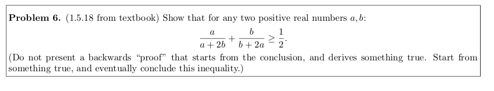 Solved Problem 6. (1.5.18 from textbook) Show that for any | Chegg.com