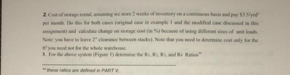 Assignment #2. Module 1 (Unit Load Design) NOTE: In | Chegg.com