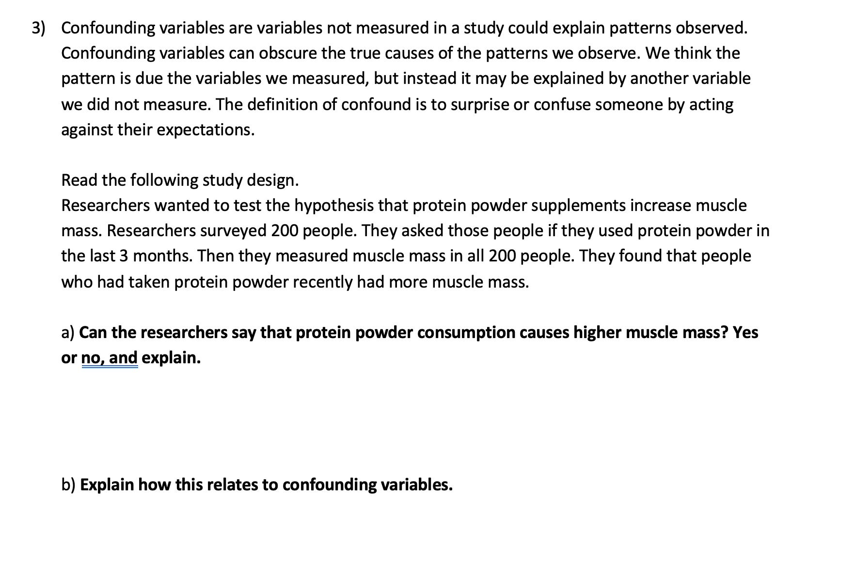 Solved Confounding Variables Are Variables Not Measured In A