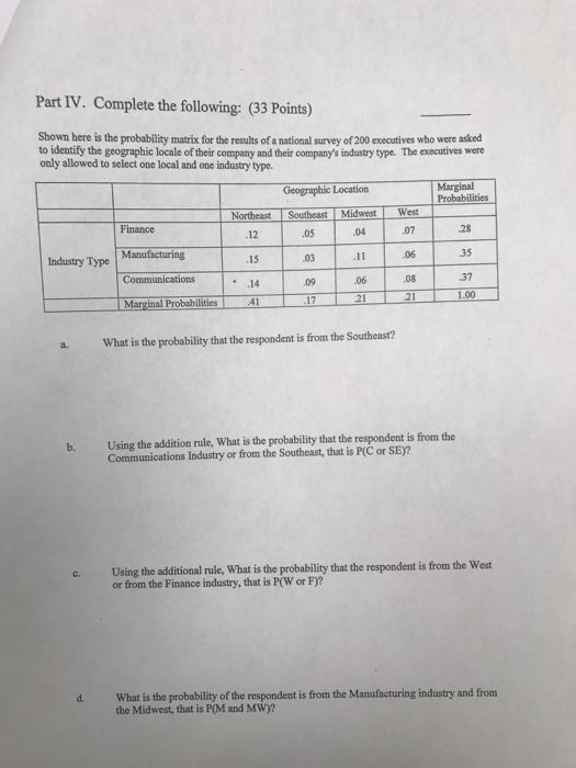 Solved Part I. Matching (5 Points Each) mutually exclusive | Chegg.com