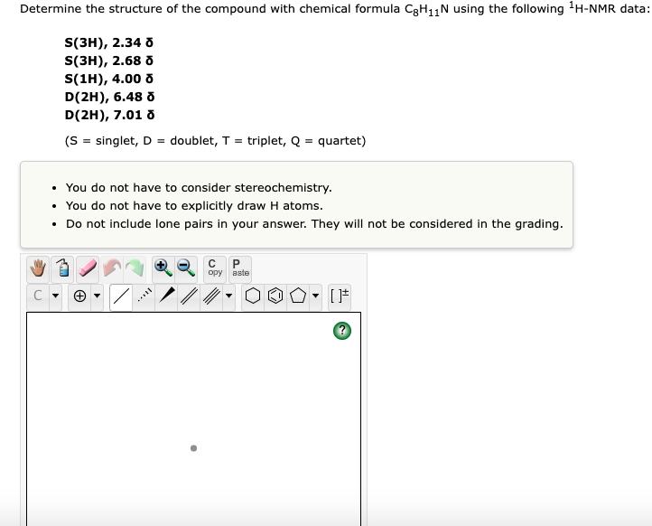 Solved Determine the structure of the compound with chemical | Chegg.com