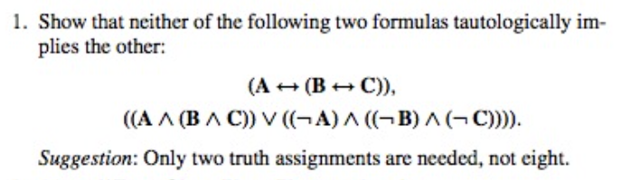 Solved Show that neither of the following two formulas | Chegg.com