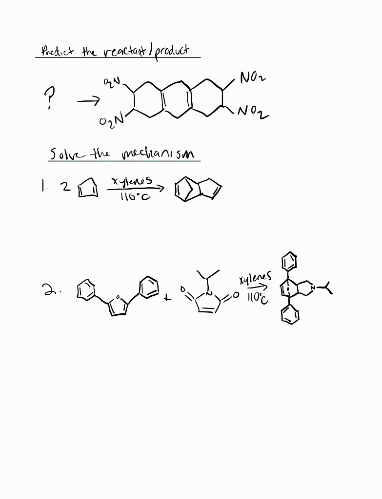 Solved Predict the reactant I product ON. NO2 ? → ? .NO O2N- | Chegg.com