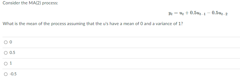 Solved Two Part Question: Consider the MA(2) | Chegg.com