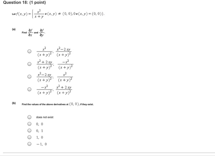 Solved Question 17: (1 point) if all the third-order partial | Chegg.com