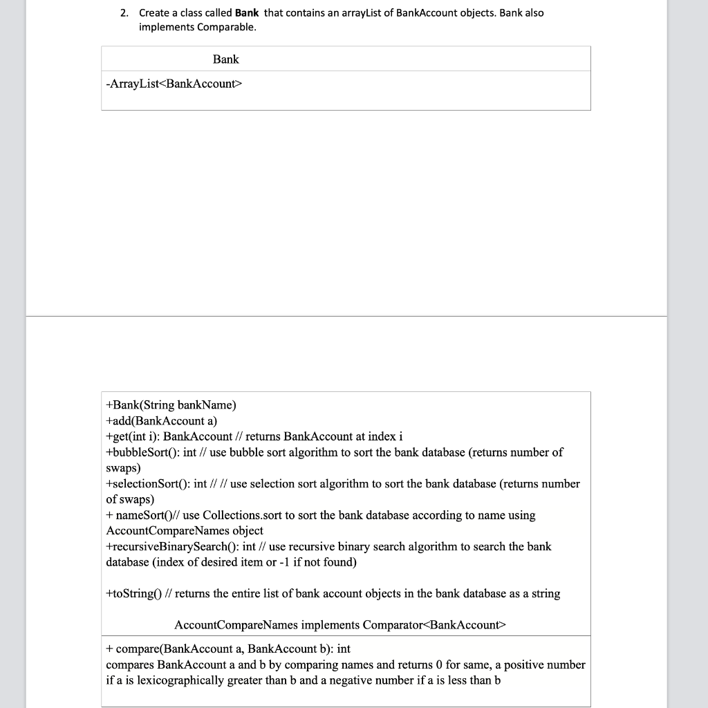 Solved Code in Java. I have already done the BankAccount | Chegg.com